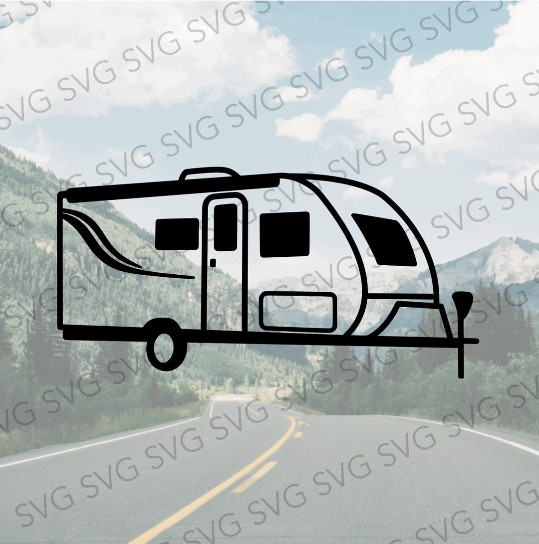Travel Trailer SVG, Camper Trailer, Camper SVG, Camper Cut File, Camper ...