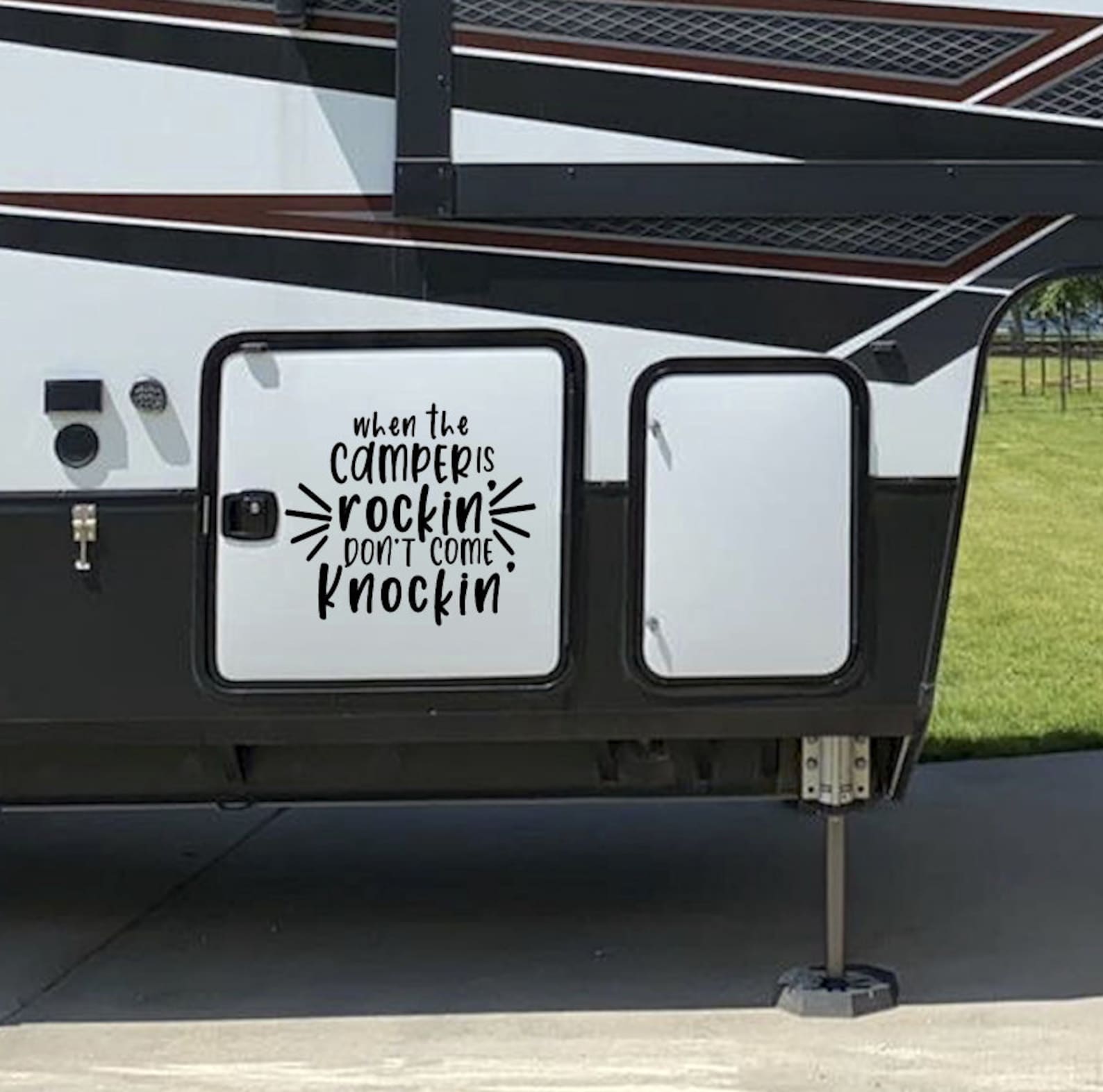 If the Camper is Rockin Decal, Funny Camper Decal, Fifth Wheel Decal ...