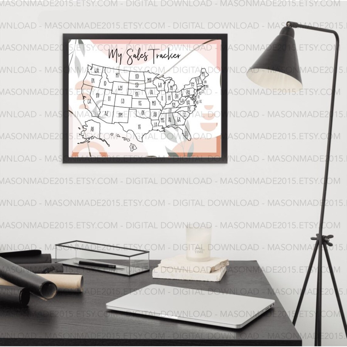 Etsy Sales Tracker Map US Sales Map Printable Map Coloring | Etsy Etsy Sales Tracker Map US Sales Map Printable Map Coloring | Etsy