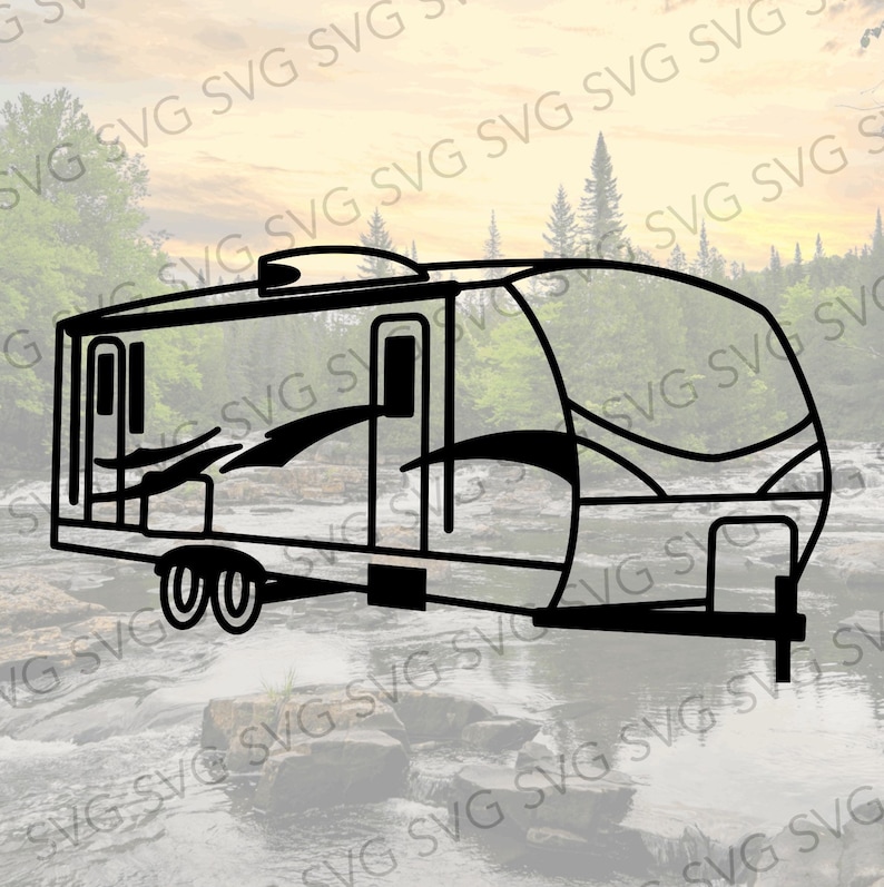 Travel Trailer SVG, Camper Trailer, Camper SVG, Camper Cut File, Cougar ...