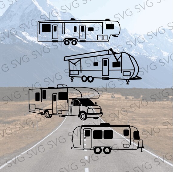 Camper SVG Bundle 4 RV Bundle Different Camper Types Camper - Etsy