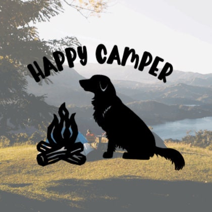 Happy Camper Dog Decal Dog Camping Decal Camper Dog Decal - Etsy