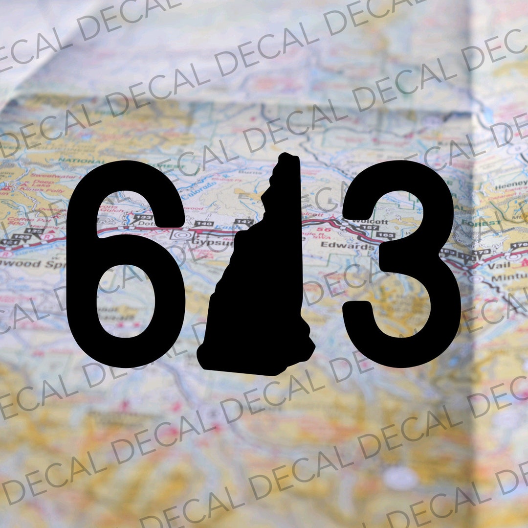 603 Decal, New Hampshire Area Code Decal, New Hampshire Home Decal, Car ...