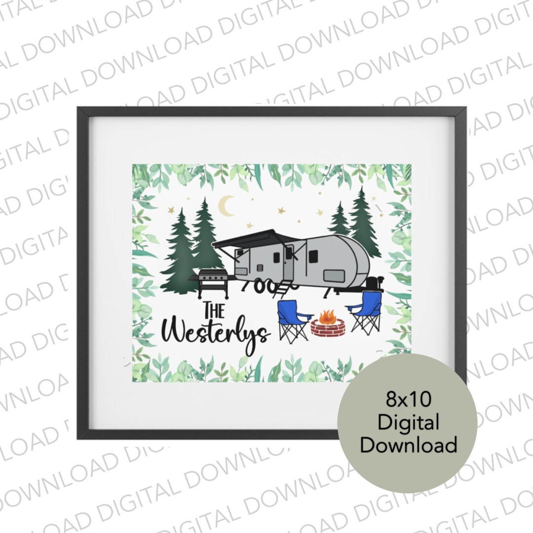 Camper Digital Print, Custom Camper Design, Camper Decor, Custom Camper ...