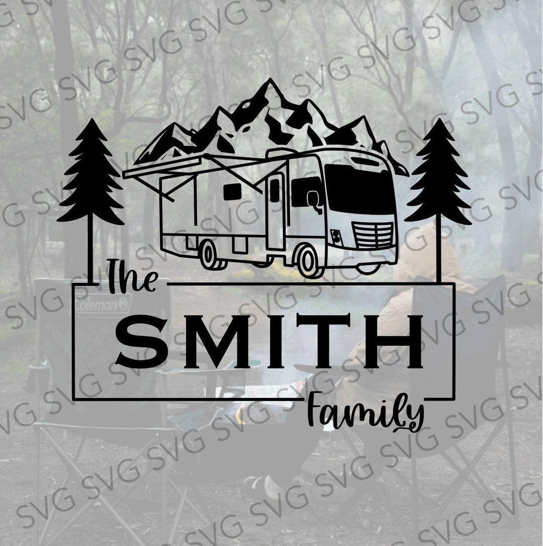 Class A Motorhome SVG, Class A SVG, Camper SVG, Camper Cut File, Camper ...