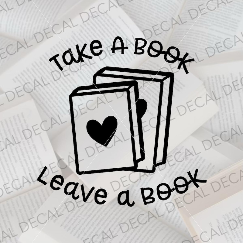 Take a Book Leave a Book Sign - Etsy