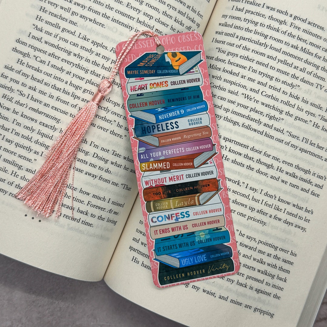 Coho Bookmark Pink, Colleen Hoover Reading List, Coho Obsessed, Heart ...