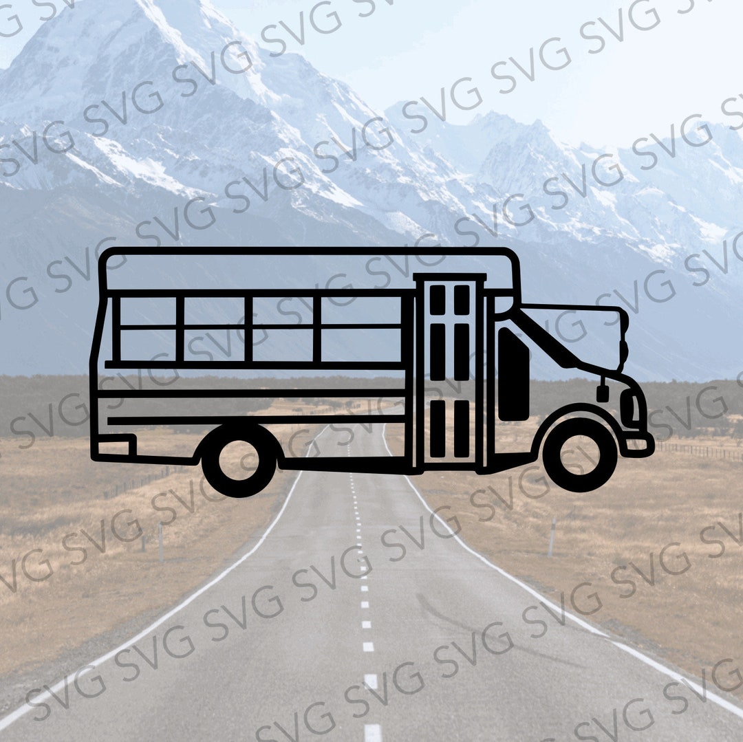 Skoolie Camper Bus SVG , School Bus Camper SVG, Camper SVG, Camper Cut ...