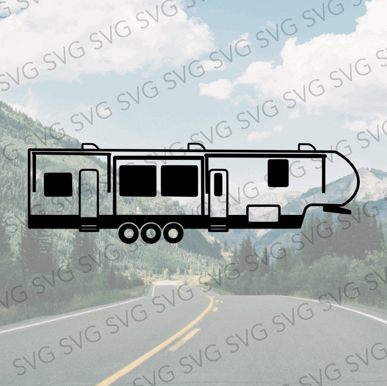 Triple Axle Fifth Wheel Svg Camper Svg Camper Cut File Toy Etsy