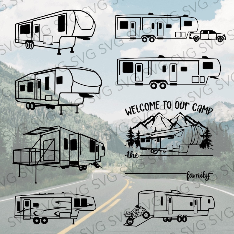 Fifth Wheel SVG Bundle Camper SVG Camper Cut File Camper - Etsy Canada