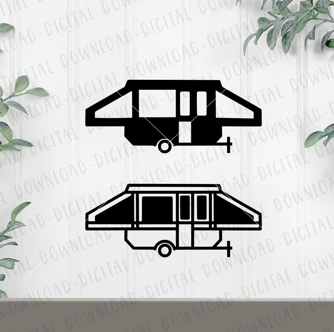 Pop up Camper SVG, Pop up Camping, Camper SVG, Camper Cut File, Camper ...