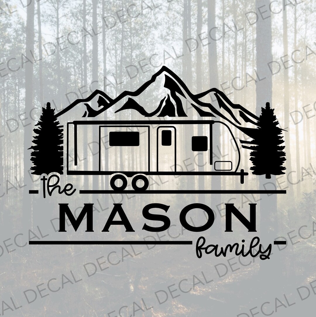 Personalized Trailer Decal, Personalized Camper Decal, Travel Trailer ...