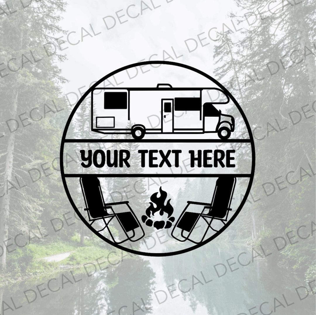 Class C Door Decal, Personalized Class C Decal, Camper Decal, Split ...