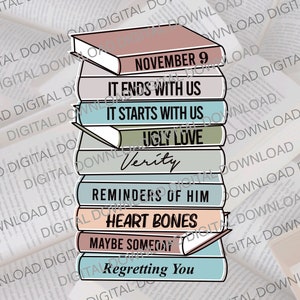 Coho Sublimation, Coho Book Stack, Coho Graphic, Colleen Hoover ...