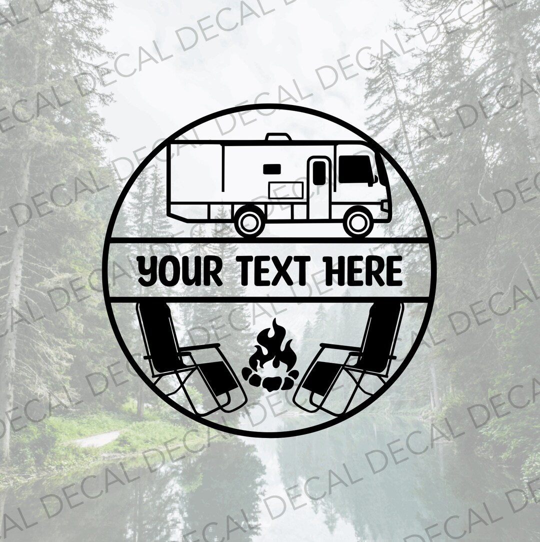 Class A Personalized Decal, Motorhome Door Decal, Split Frame Name ...