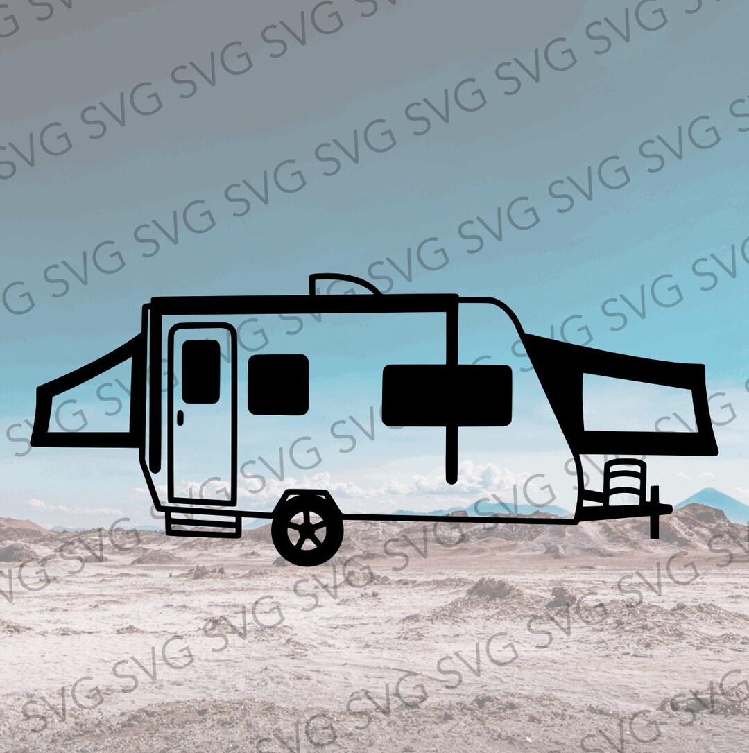 Hybrid Camper SVG, Camper Trailer, Camper SVG, Camper Cut File, Camper ...