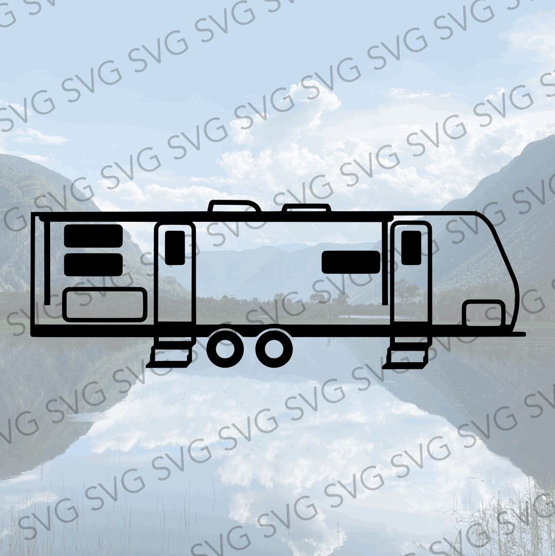 Trailer SVG, Travel Trailer, Camper SVG, Camper Cut File, Camper ...