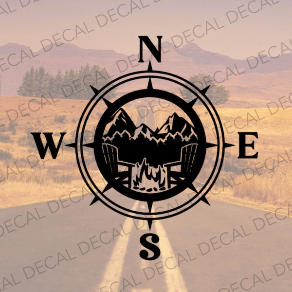 Camper Compass Decal - Etsy