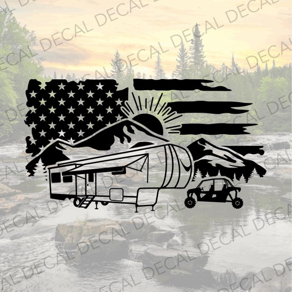 Fifth Wheel Flag Decal Patriotic Fifth Wheel Fifth Wheel - Etsy