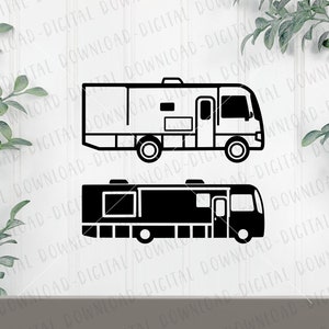 Class A SVG, Diesel Pusher SVG, Camper SVG, Camper Cut File, Camper ...