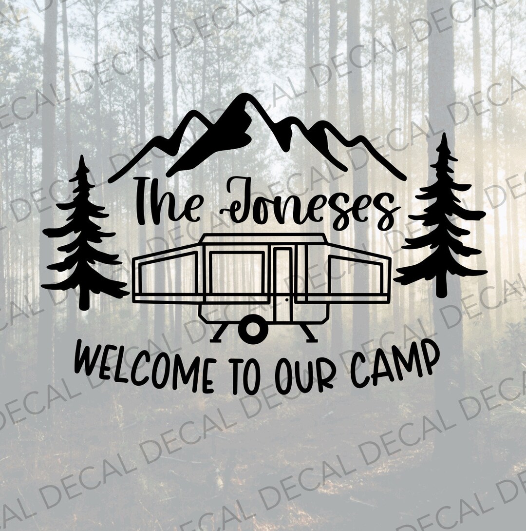Personalized Welcome to Our Camp Pop up Decal, Personalized Pop up ...