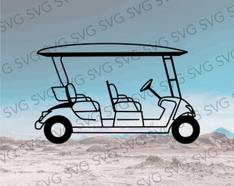 Golf Cart SVG File Golf Cart Svg Golf Cart Clipart Golf Cart Cut Files ...