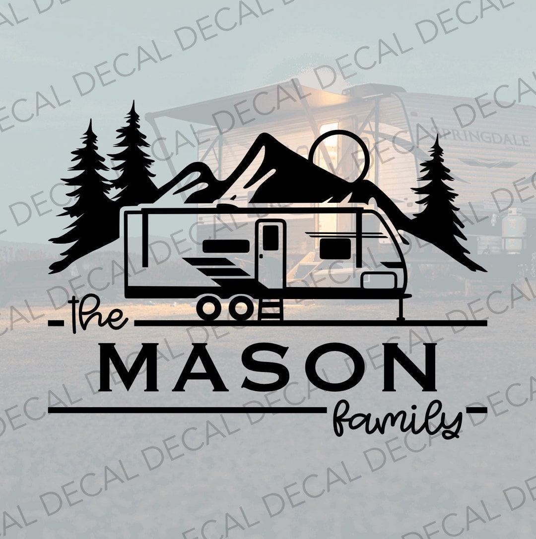 Personalized Trailer Decal, Personalized Camper Decal, Travel Trailer ...
