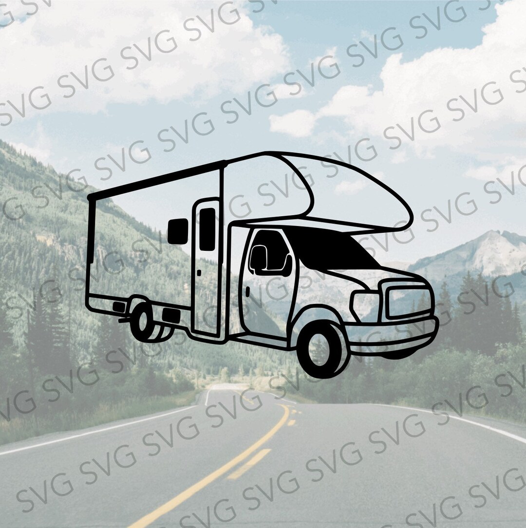 Class C SVG, Motorhomesvg, Small Class C, Camper SVG, Camper Cut File ...
