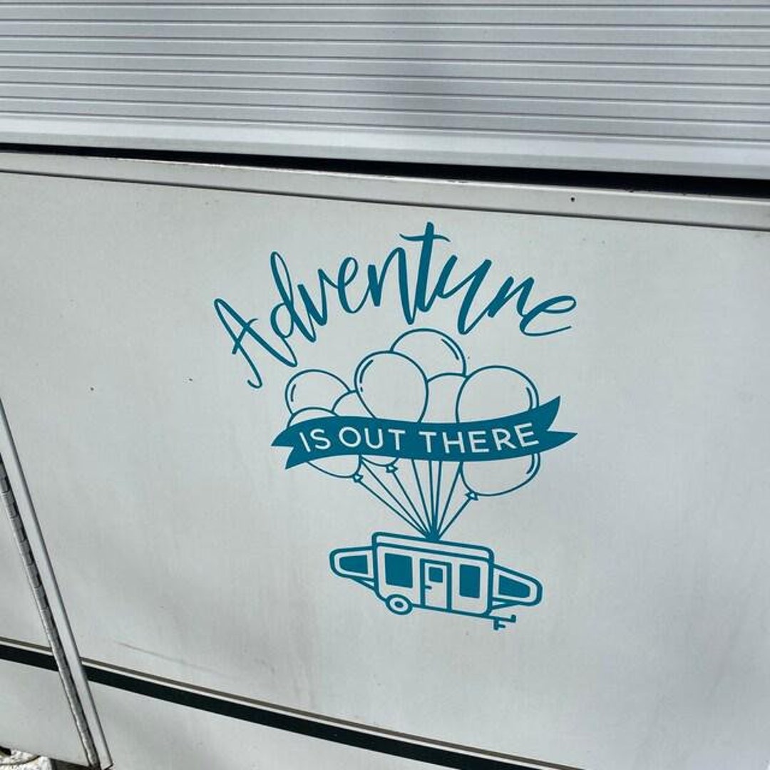 Adventure is Out There Decal, Camper Decal, Popup Decal, Sticker for ...
