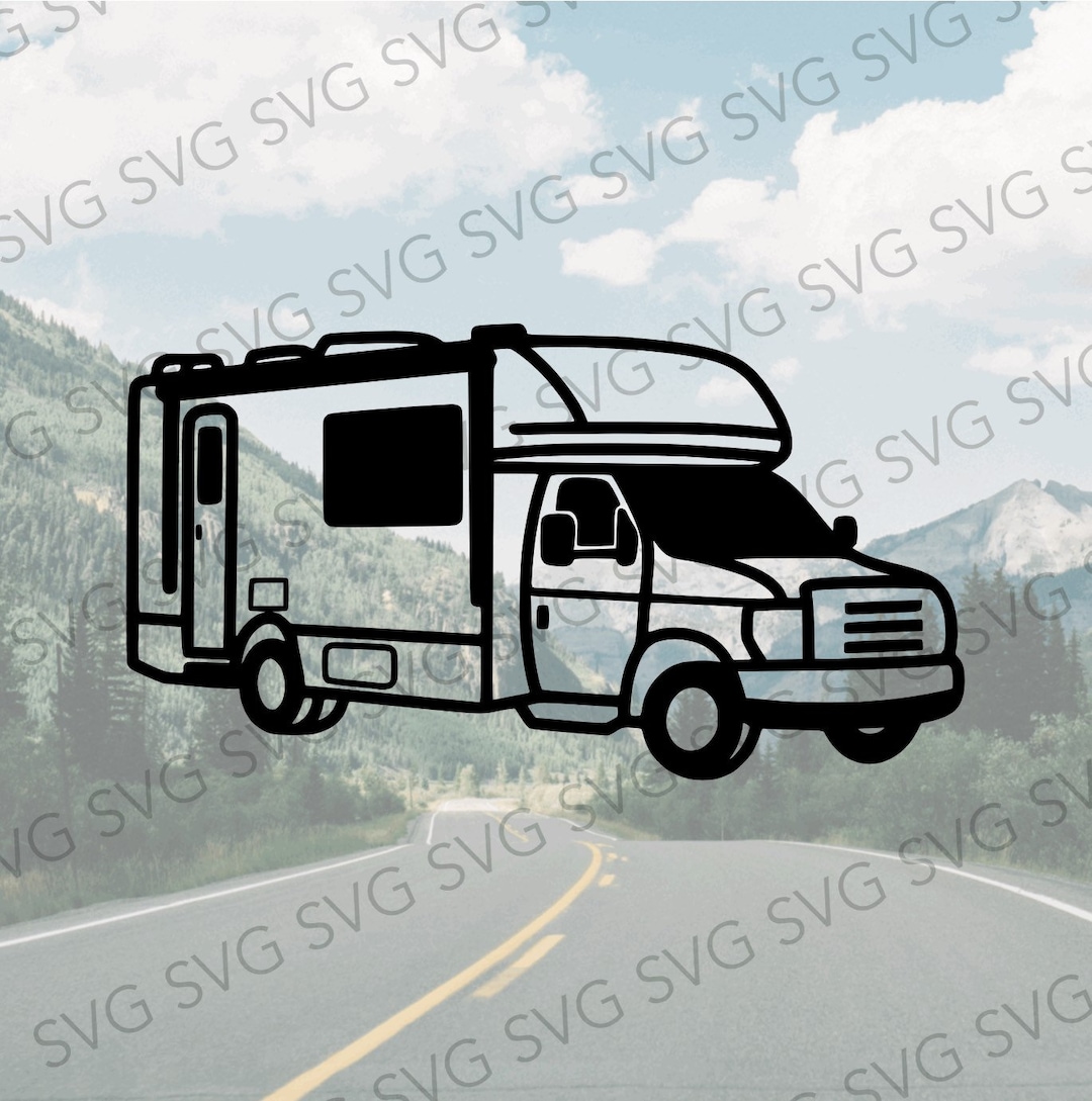 Class C SVG, Motorhomesvg, Small Class C, Camper SVG, Camper Cut File ...