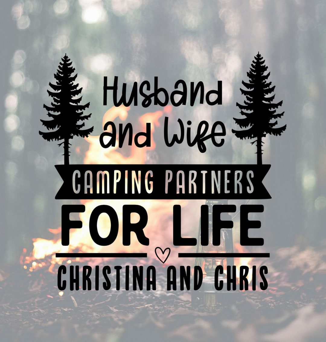 Personalized Camper Decal, Husband and Wife Camping Partners for Life ...