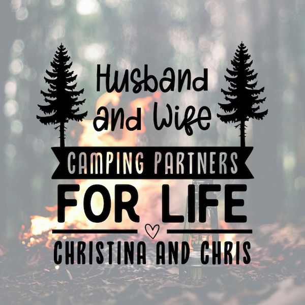Husband Wife Camping Partners for Life - Etsy