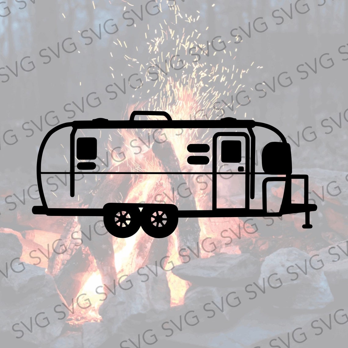 Trailer SVG, Travel Trailer, Camper SVG, Camper Cut File, Camper ...