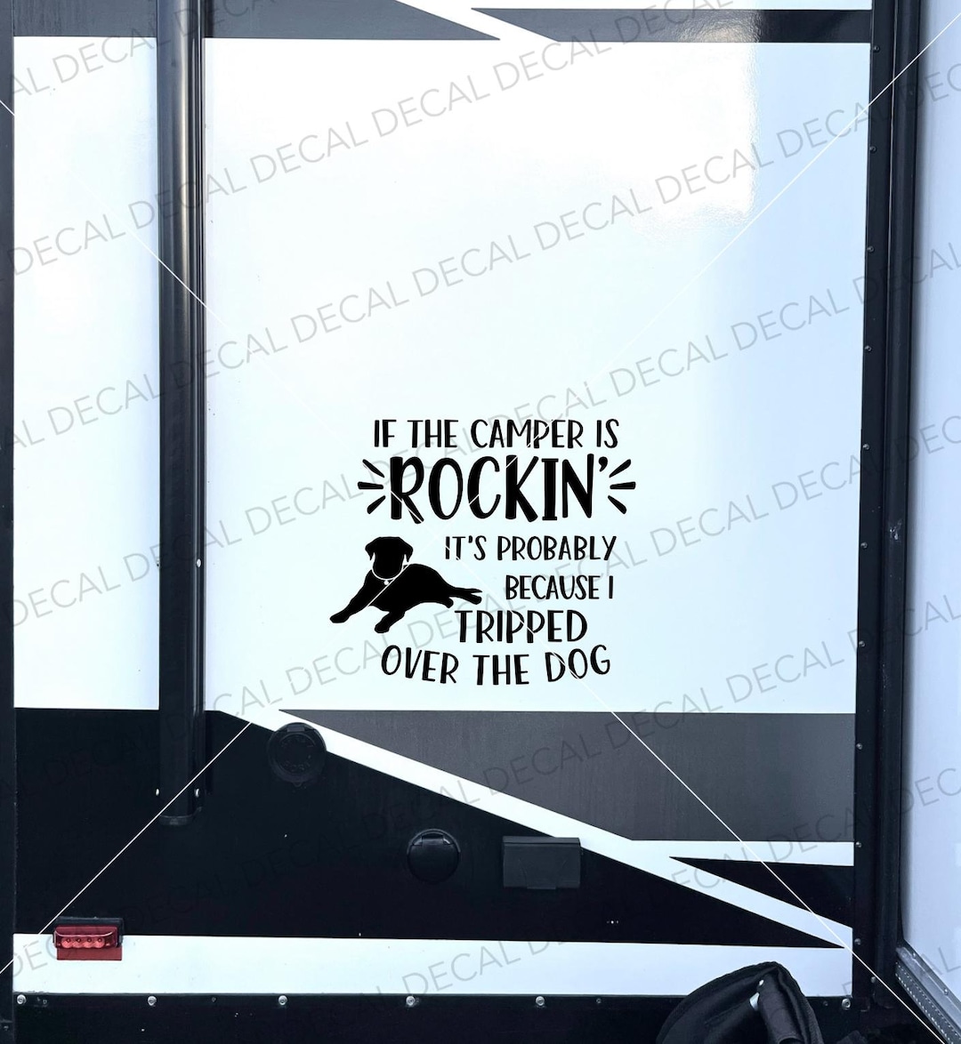 If the Camper is Rockin Decal, Funny Camper Decal, Fifth Wheel Decal ...