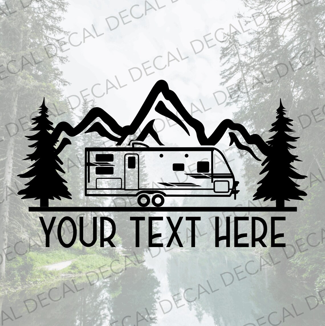 Personalized Trailer Decal, Personalized Camper Decal, Travel Trailer ...