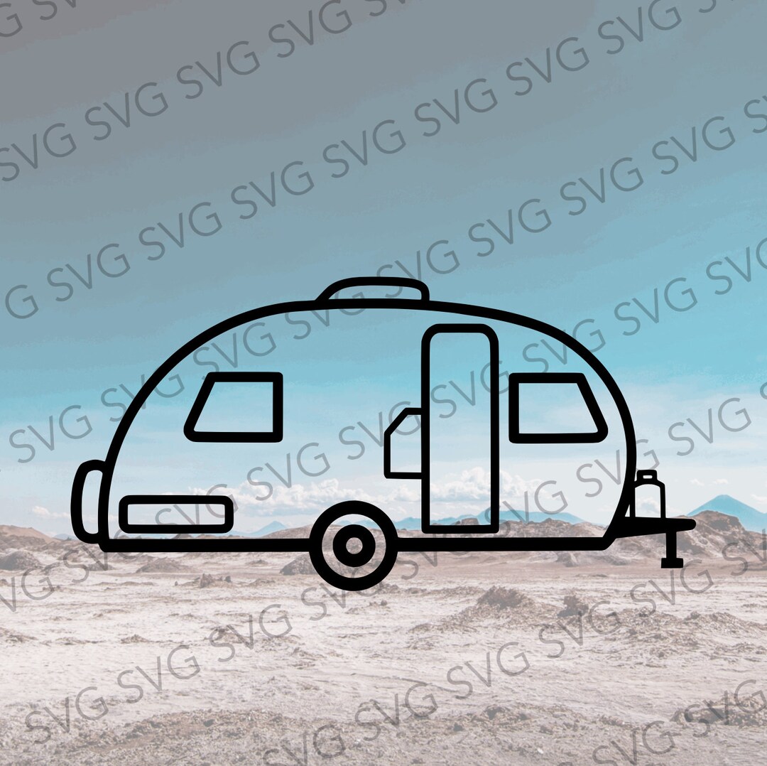 Trailer SVG, Travel Trailer, Camper SVG, Camper Cut File, Camper ...