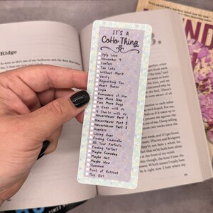 Colleen Hoover Bookmark Sticker Purple, Colleen Hoover Reading List ...