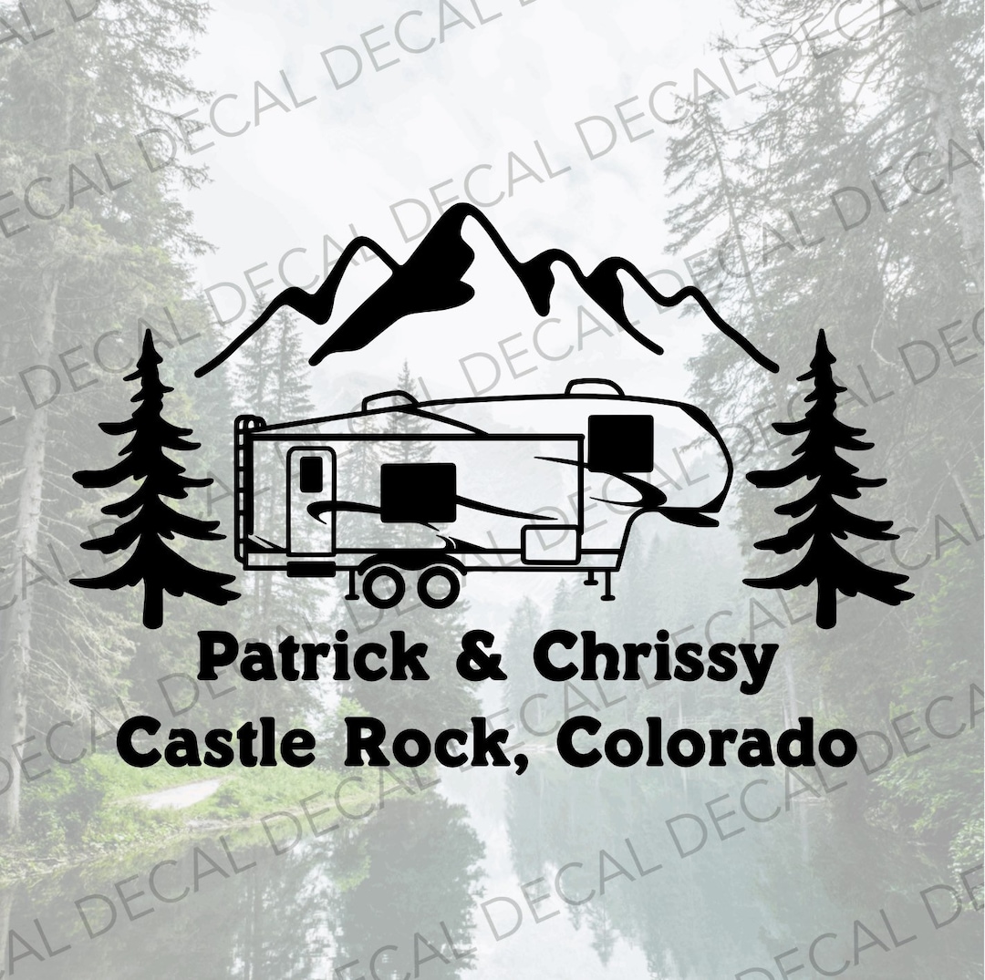 Personalized Fifth Wheel Decal, Personalized Camper Decal, Rver Decal ...