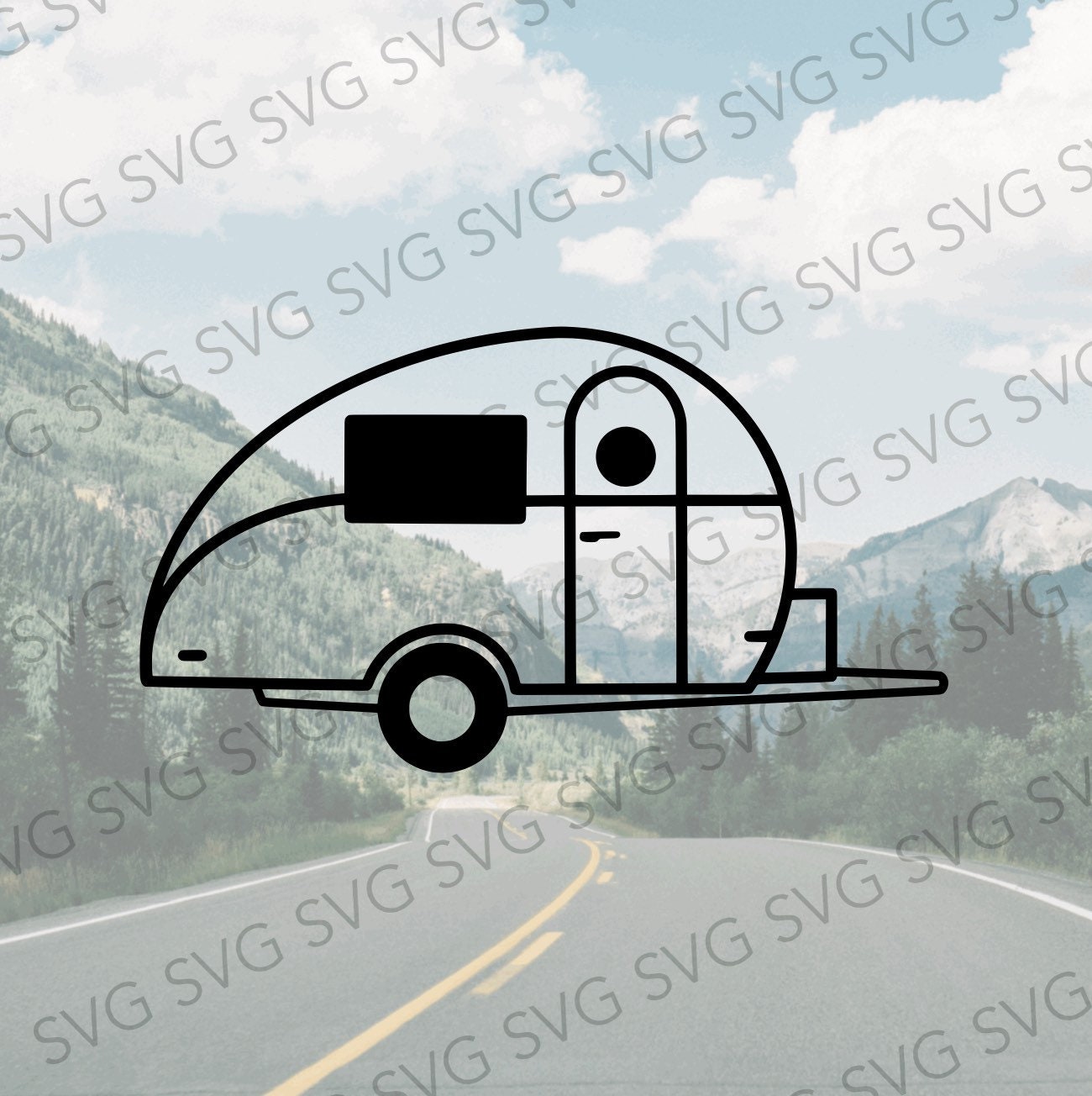 Teardrop SVG Teardrop Camper Camper Cut File Camper Cutting - Etsy México