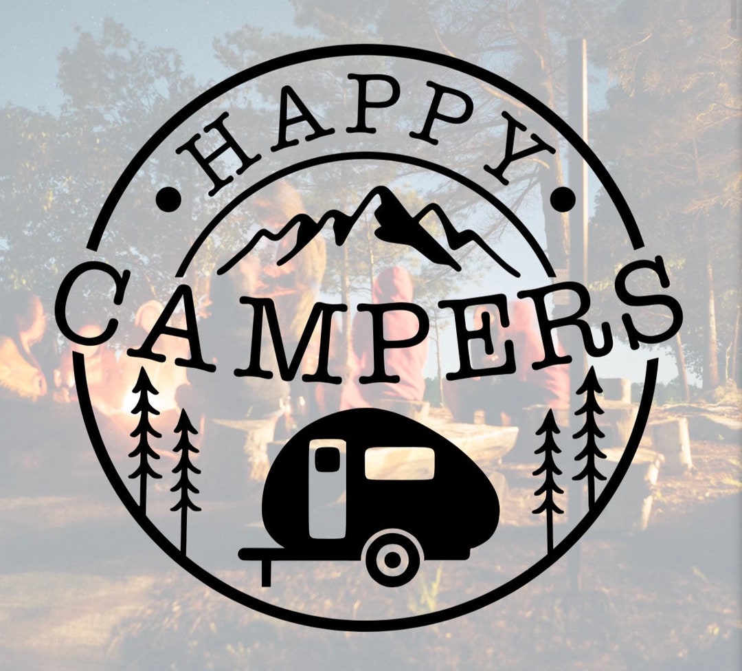 Teardrop Decal, Happy Campers Decal, Teardrop Happy Campers, Decal for ...