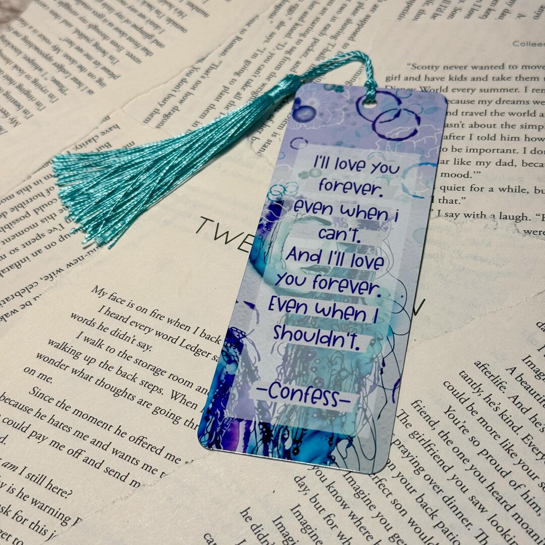 Confess Bookmark, Coho Bookmark, Coho Obsessed, Coho Gift, Aluminum ...
