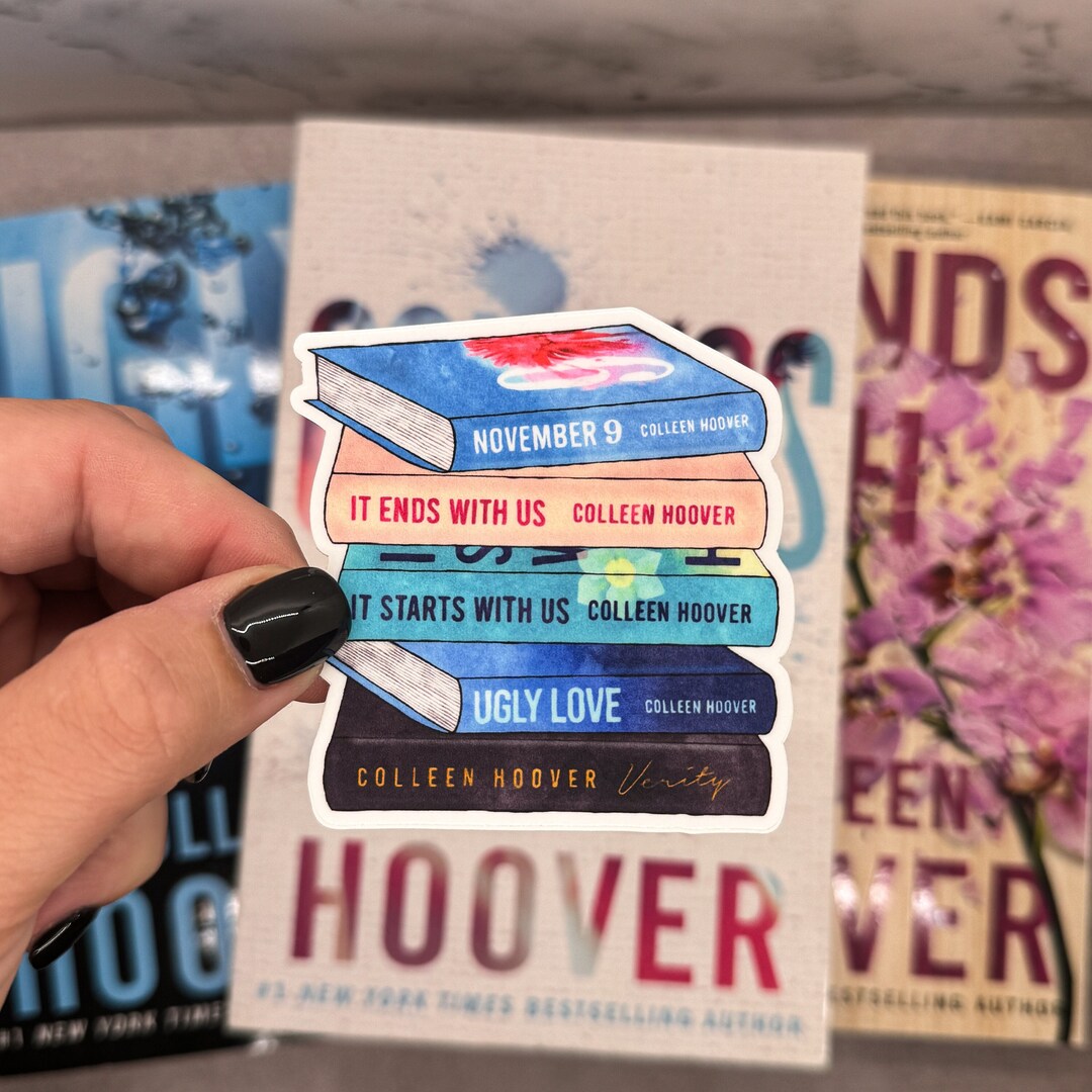 Colleen Hoover Books Sticker, Book Stack Sticker, Coho Sticker, It Ends ...