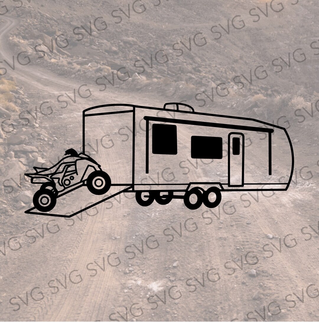Toy Hauler SVG, Camping and off Roading, Travel Trailer, Camper Cut ...