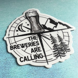 The Breweries Are Calling Sticker, Craft Beer Sticker, Beer Travel ...