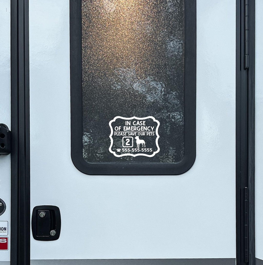 In Case of Emergency Pet Decal, Save My Pets Decal, Emergency Pet Decal ...