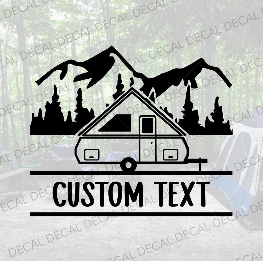 A-frame Camper Decal, Personalized A-frame Camper, Vinyl Decal ...