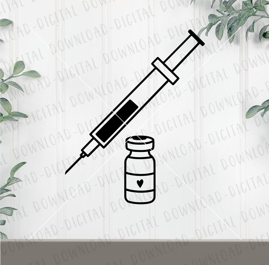 Needle Injection SVG, Needle and Vial SVG, Infertility Svg, IVF Svg - Etsy