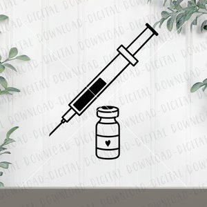 Needle Injection SVG, Needle and Vial SVG, Infertility Svg, IVF Svg - Etsy