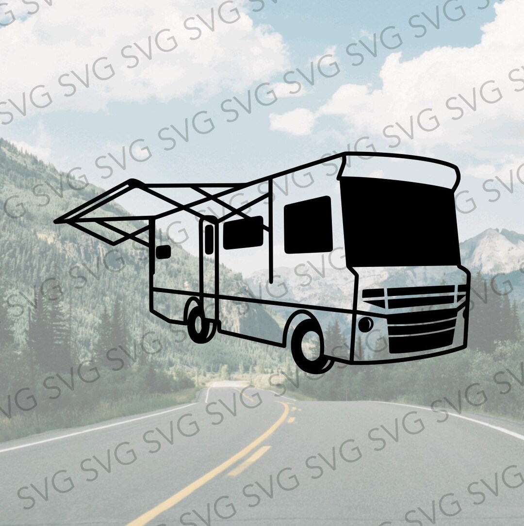 Motorhome SVG, Camper SVG, Camper Cut File, Camper Cutting File, RV Svg ...