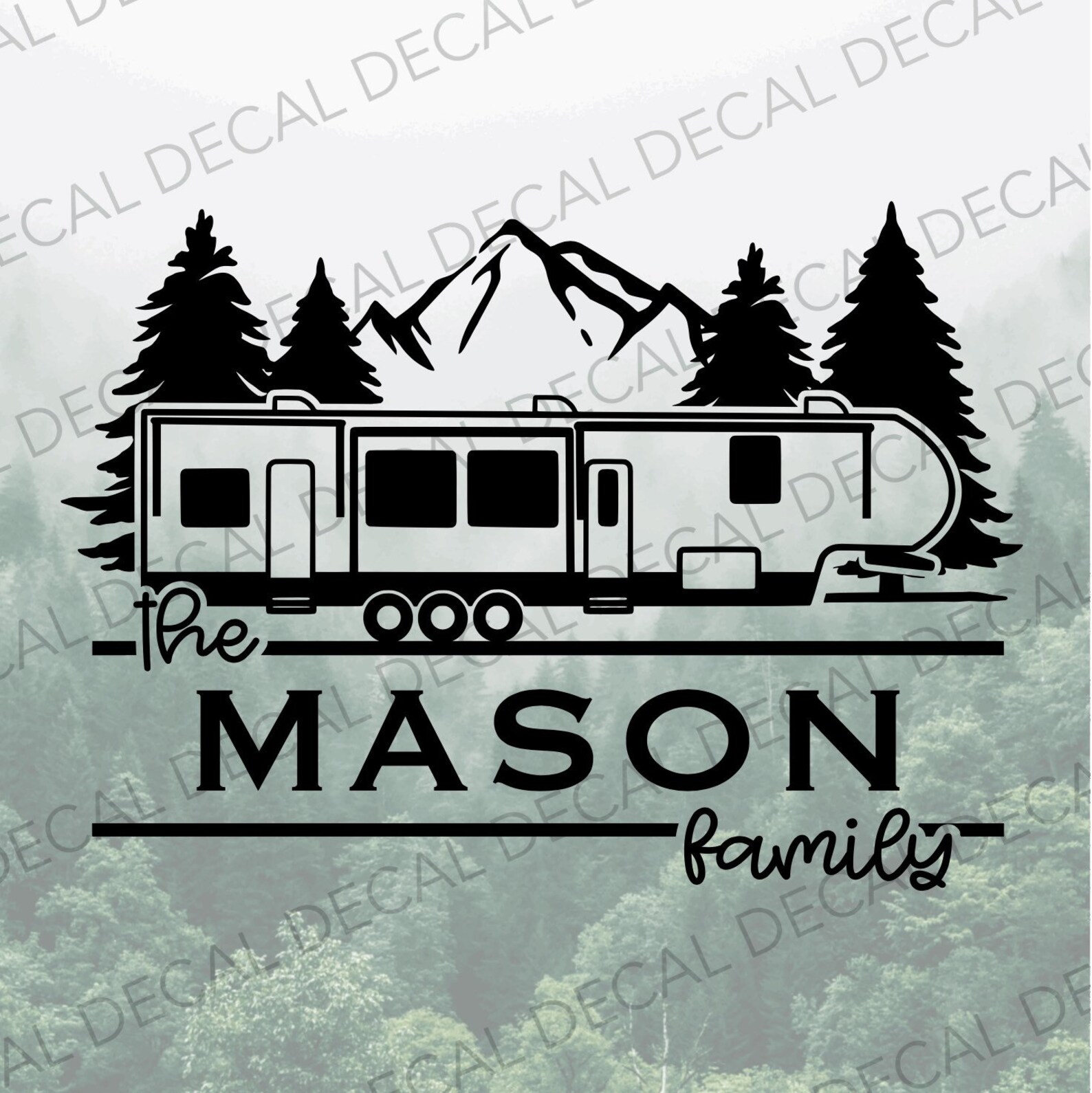 Personalized Fifth Wheel Decal Personalized Camper Decal - Etsy